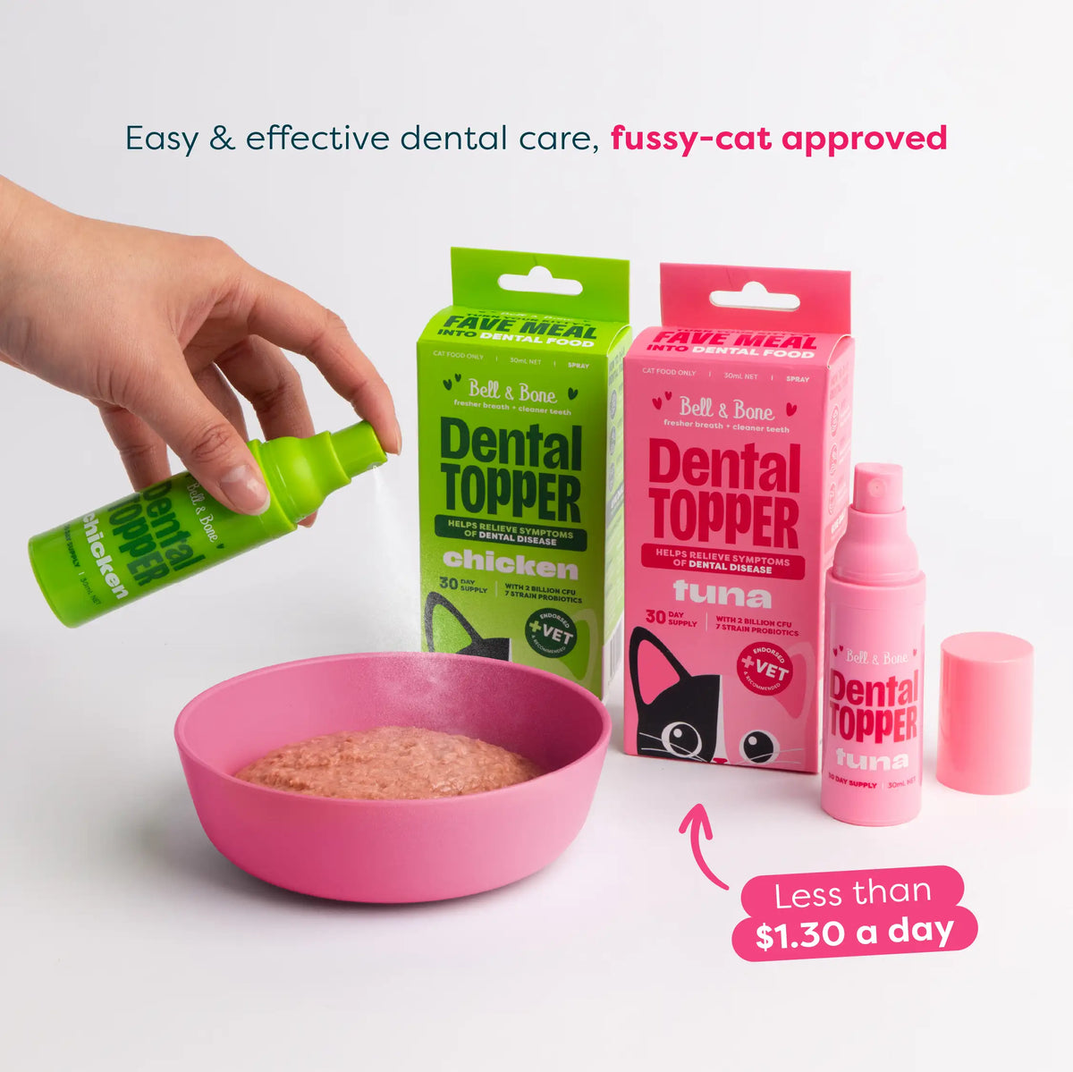 Cat Dental Topper Bundle - 2 Pack (60 day supply) – Bell and Bone