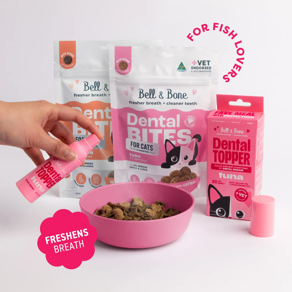 Cat Dental Bites & Dental Topper Bundle | Fish Lovers Dental Bundle ...